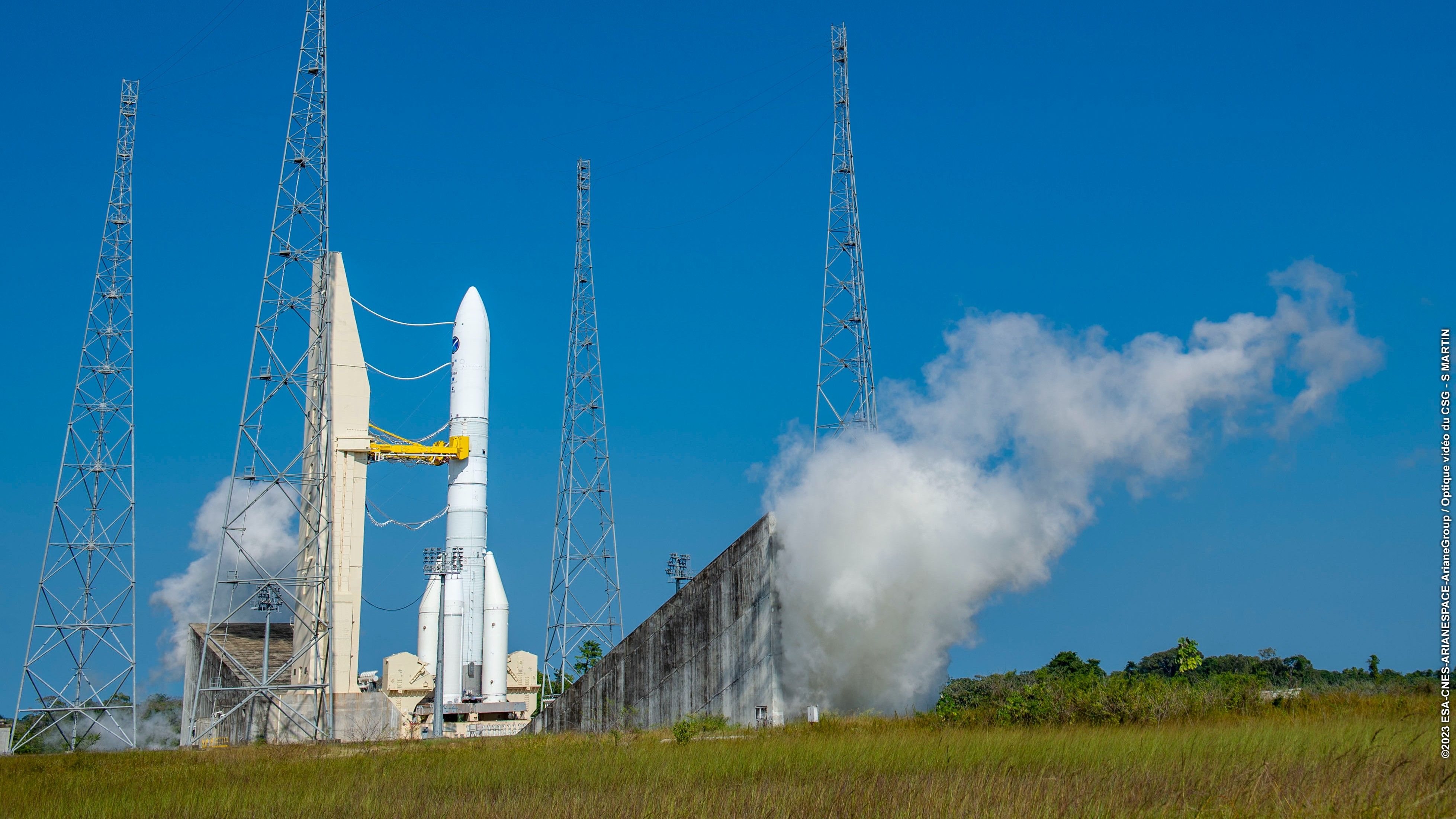 Watch Europe's new Ariane 6 rocket fire its engines in…