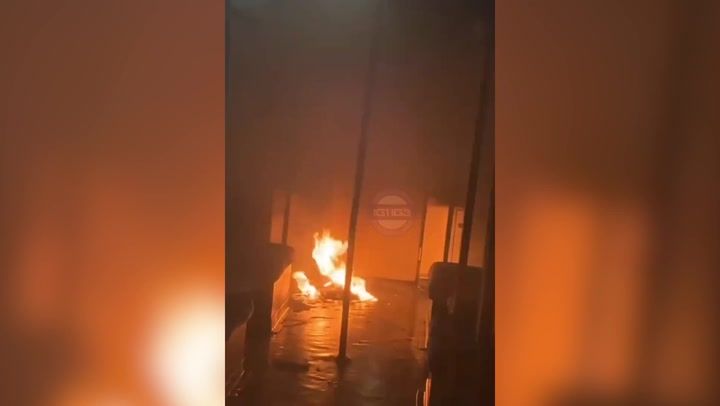 Tube train 'arson attack' horror as bag 'set on fire'…