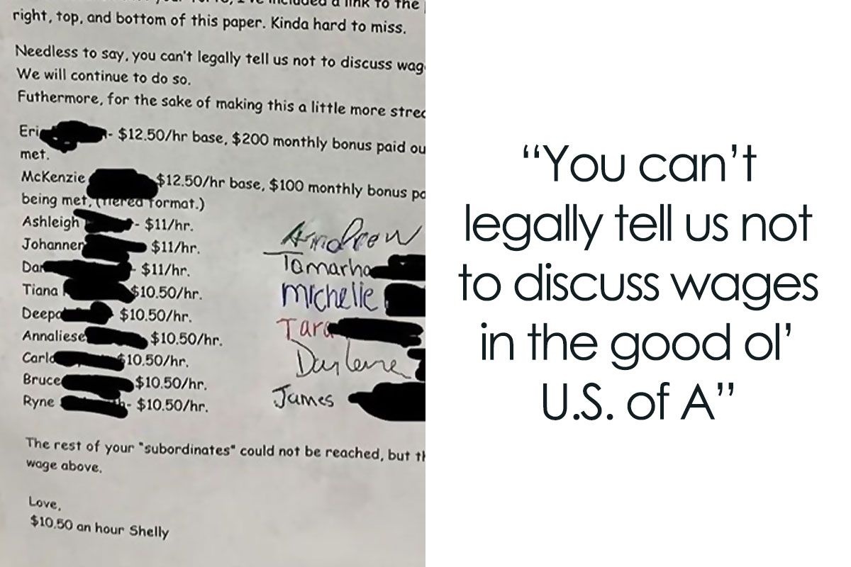 Employee Post Their Salaries On A Notice Board After…