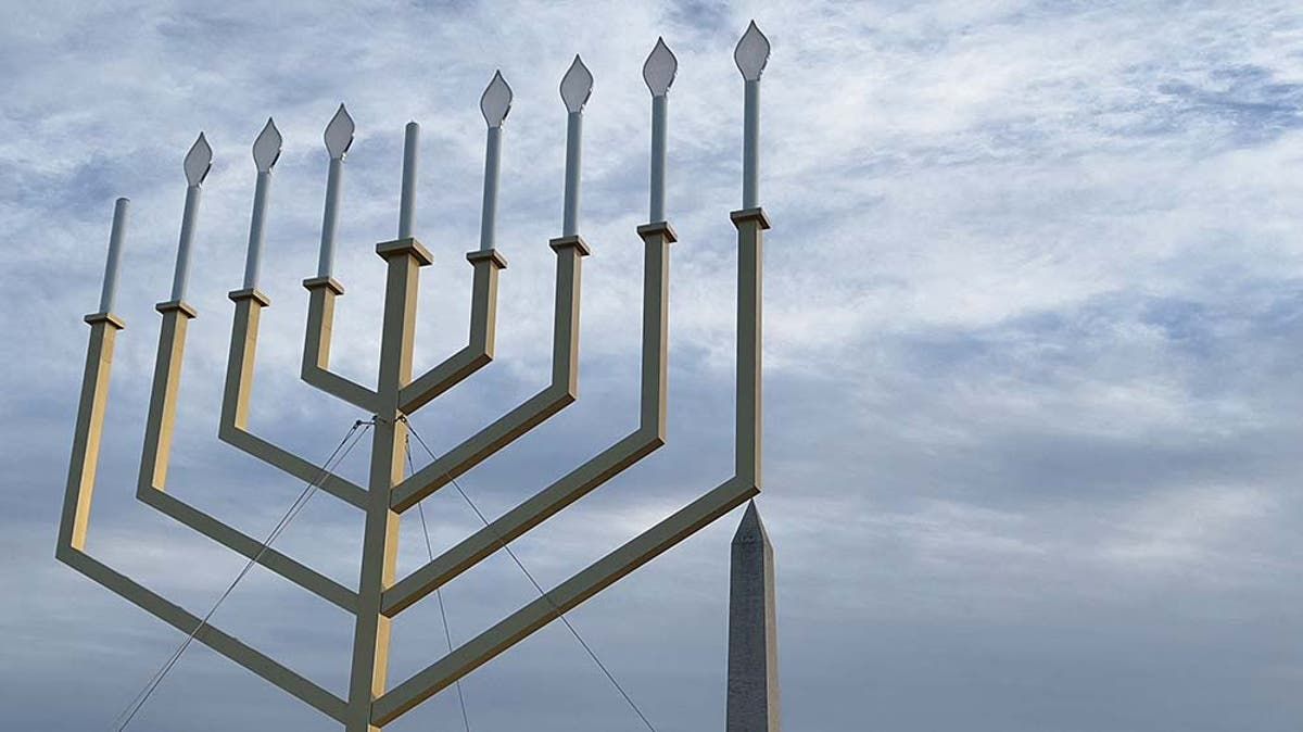 Watch: World’s largest menorah lit for Hanukkah in…