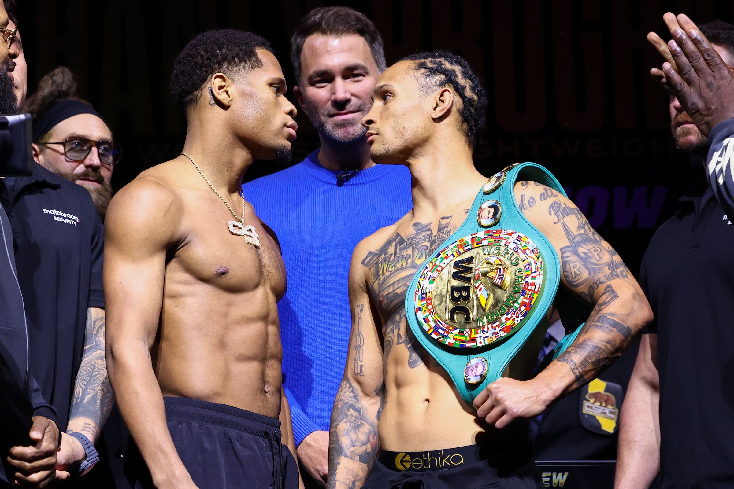 Photos: Devin Haney vs. Regis Prograis weigh-in and…