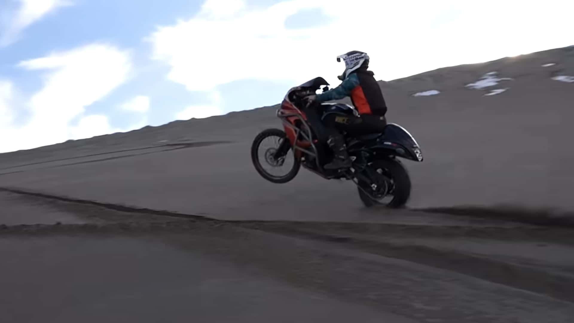 Watch A Hayabusa Fly With Dirt Bikes On Sand Dunes
