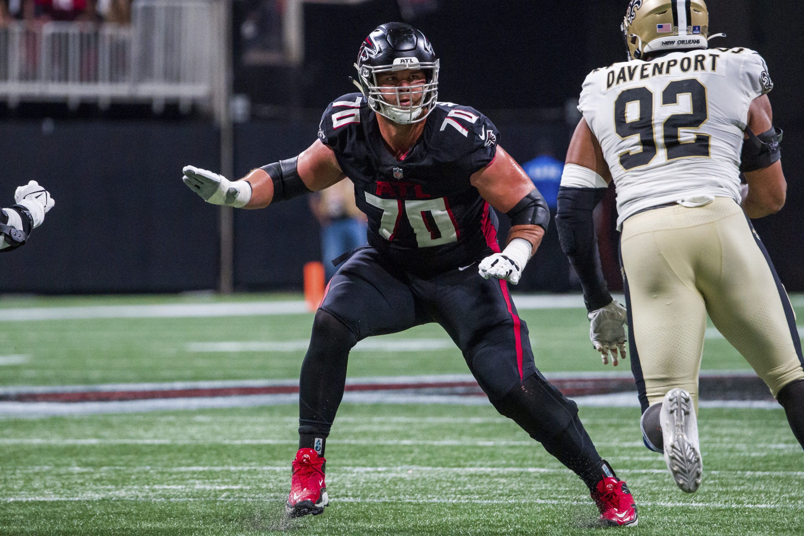 Falcons LT Jake Matthews, LB Nate Landman return to…