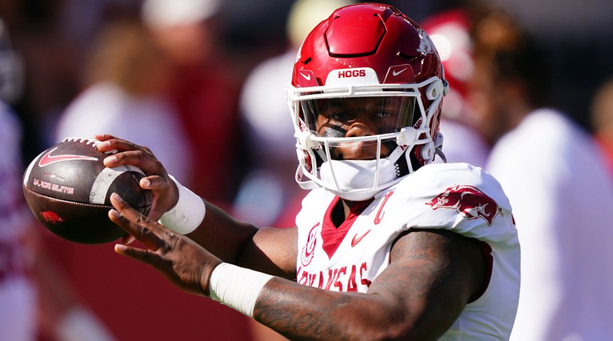 Sports Illustrated - Arkansas QB KJ Jefferson Intends…