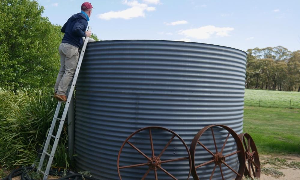 Rainwater tank testing near NSW’s Cadia gold mine…