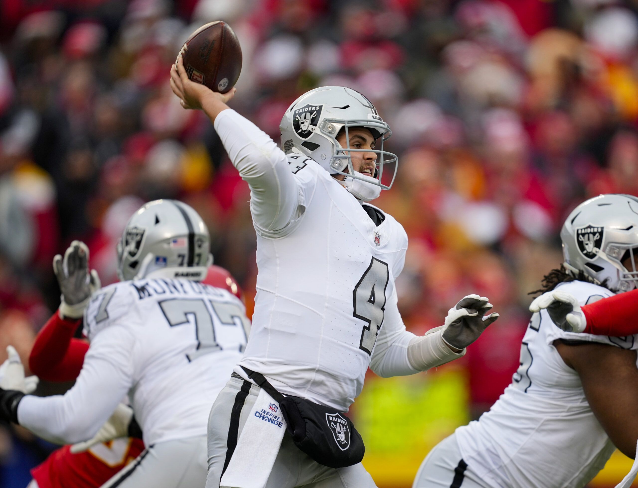 Raiders QB Aidan O’Connell has worst career outing vs.…
