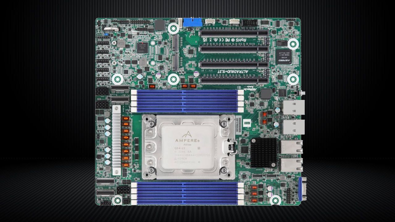 Ampere's 128-core CPU works with a motherboard the…