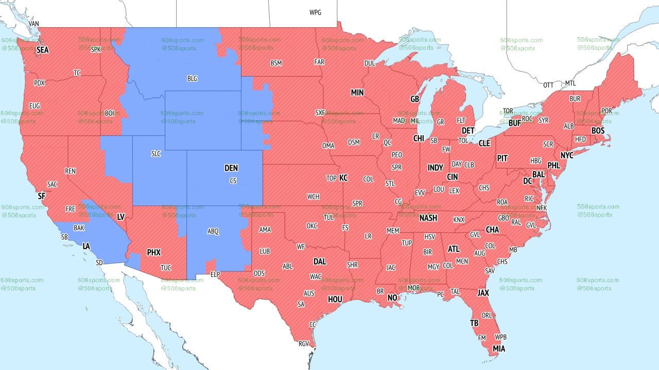 Broncos vs. Chargers broadcast map: Will the game be…