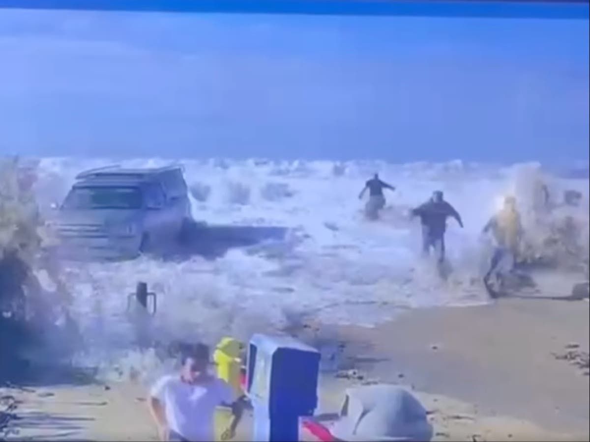 Eight injured by monster rogue wave that smashed into…