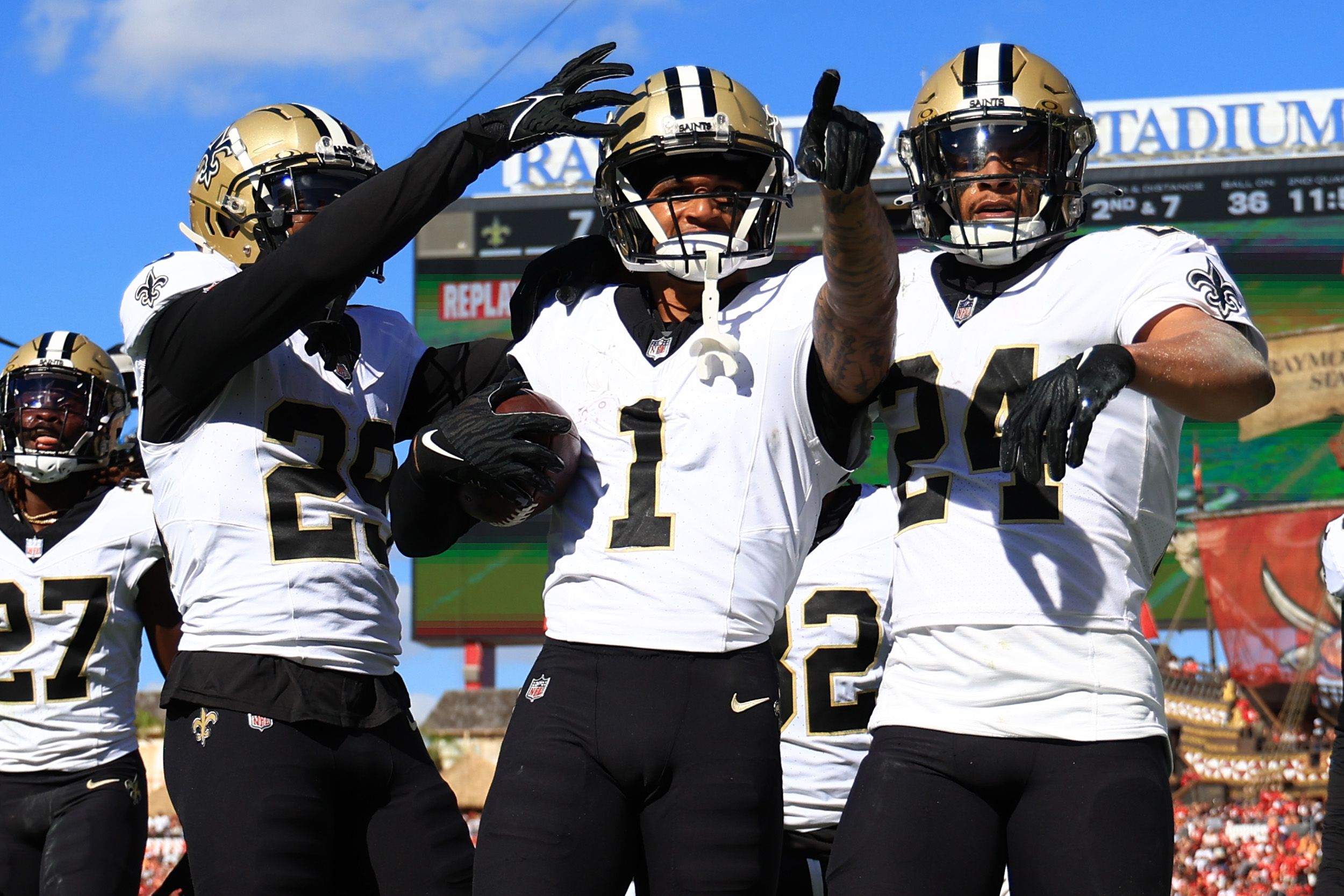 WATCH: Alontae Taylor’s first career interception is…