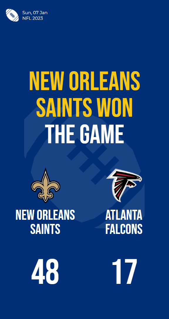 Saints dominate Falcons, score 48-17 victory with…