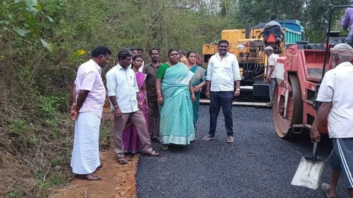 Kadar tribal settlement in Anamalai gets bitumen road…