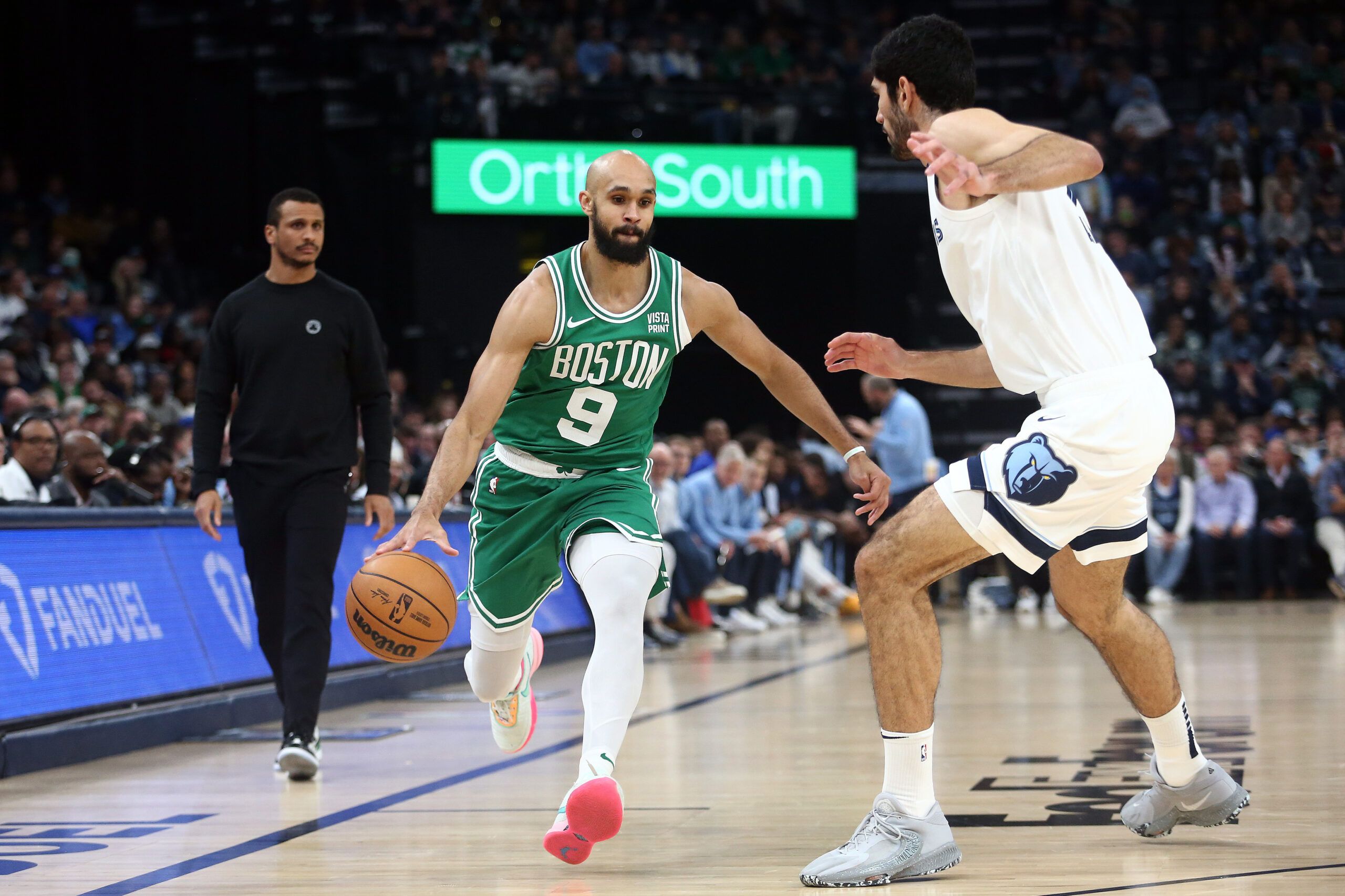 The brilliance of Derrick White with the Boston…