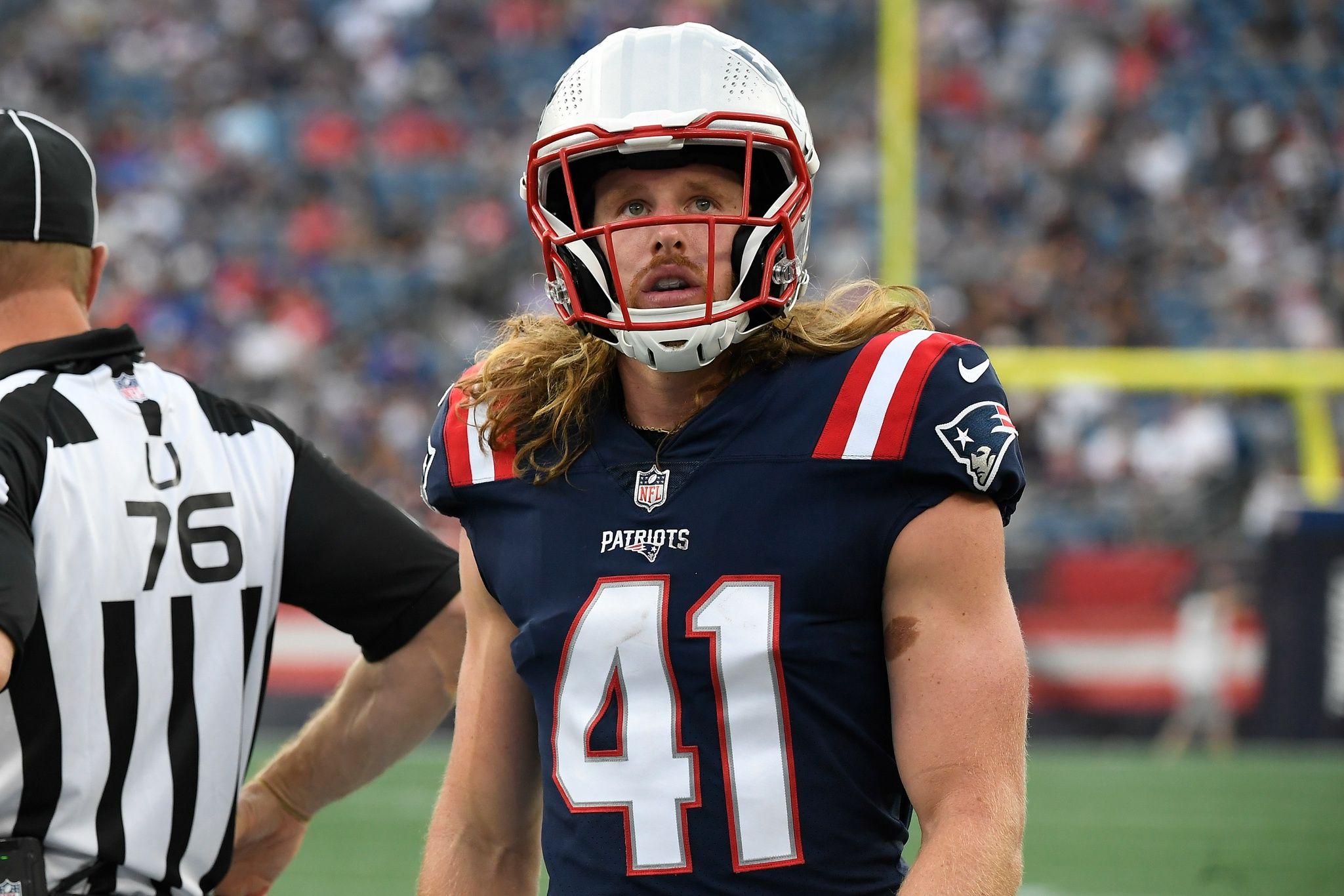 Patriots’ special teamer Brenden Schooler earns…