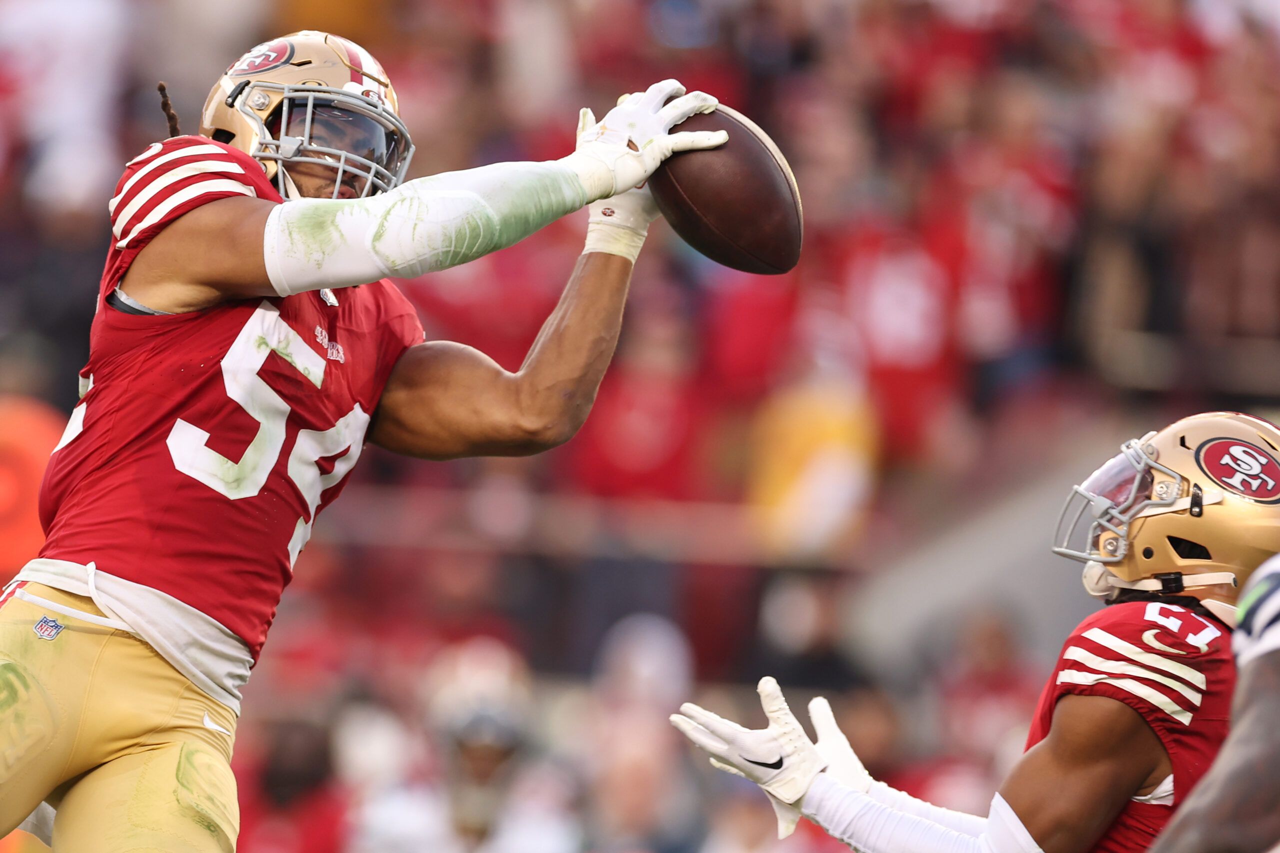 George Kittle, Fred Warner snipe over which side won…