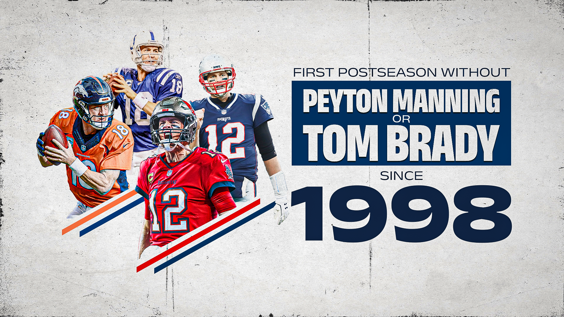 This is the first time since 1998 the NFL playoffs do…