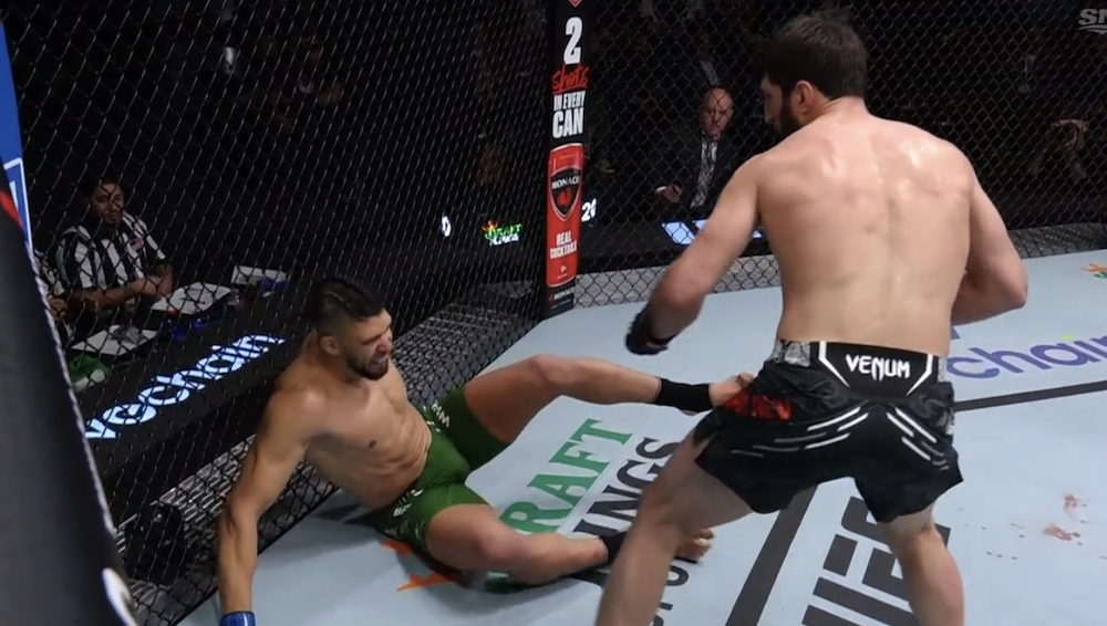 Social media reacts to Magomed Ankalaev’s KO of Johnny…