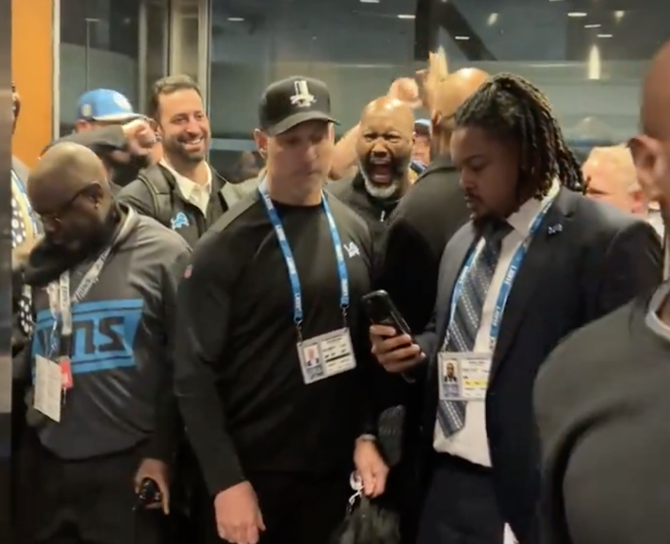 Cameras caught Lions GM Brad Holmes emotionally…