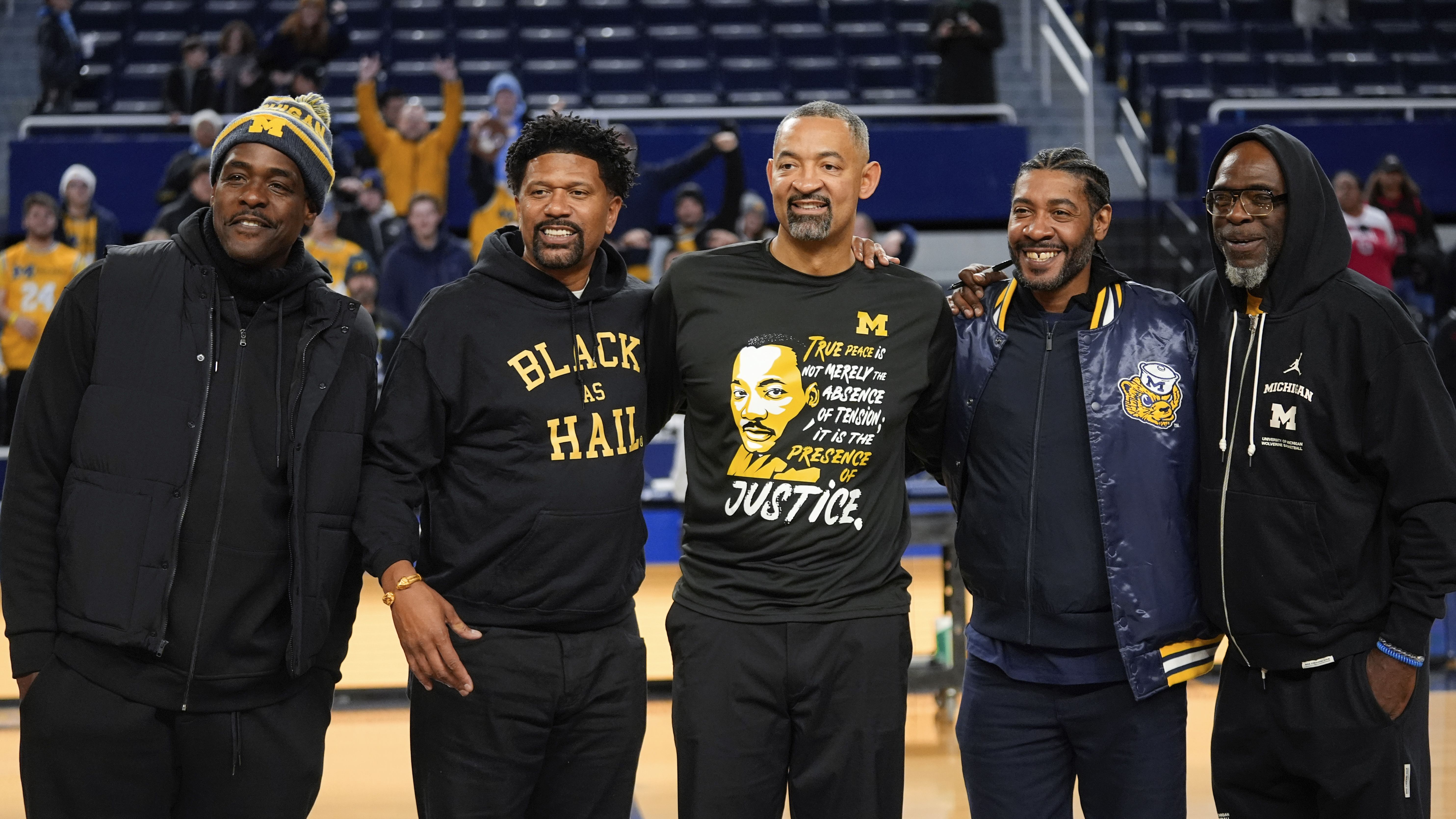 Michigan's Fab Five Reunite at Basketball Game after…