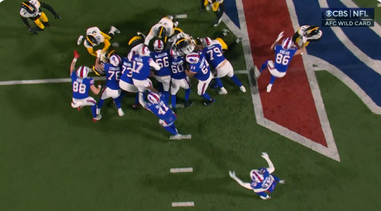 Josh Allen literally crowd-surfed over the first-down…