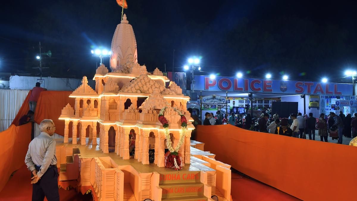 Ayodhya Ram temple scale model on display at Hyderabad…