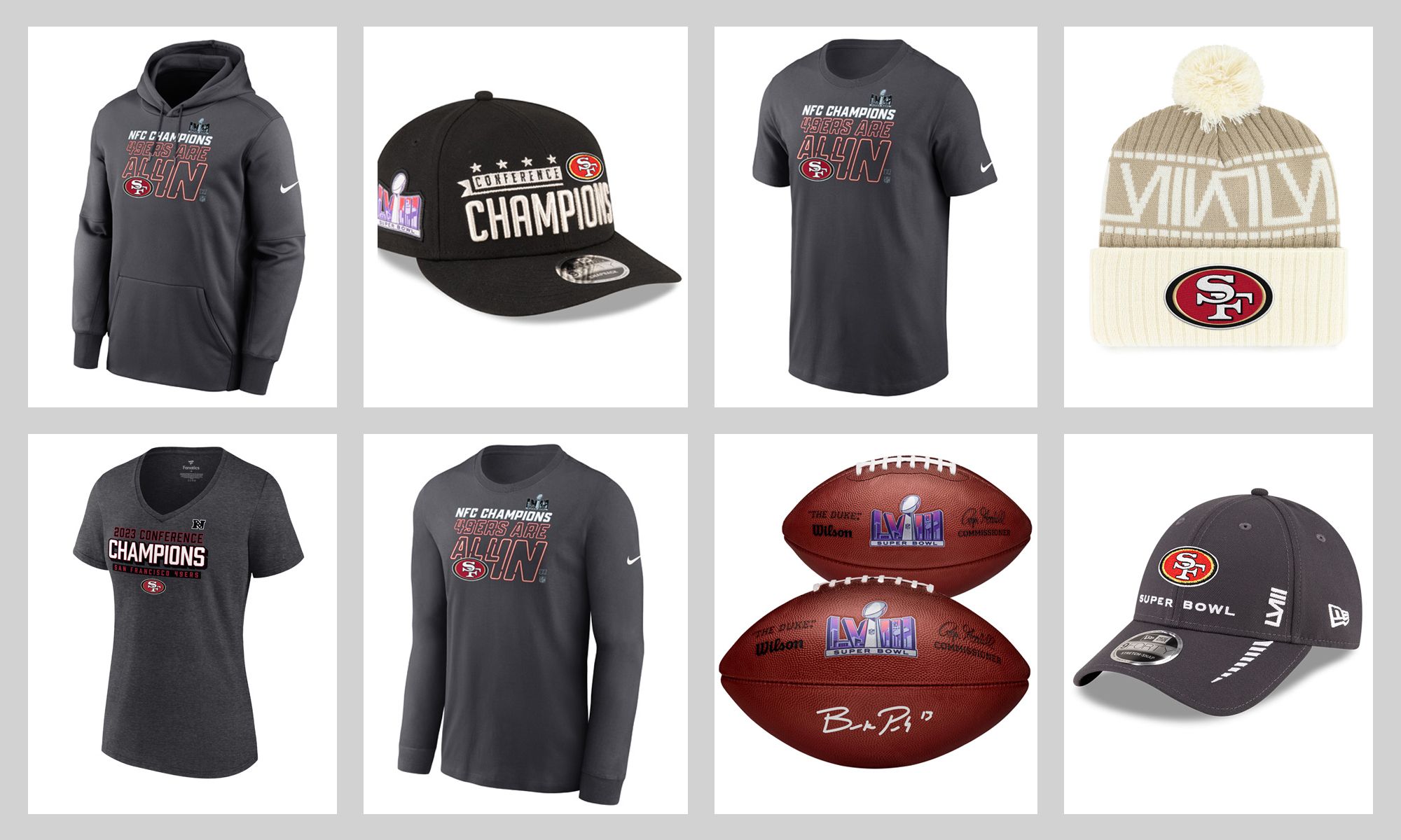 SF 49ers NFC Champions gear: 49ers Super Bowl LVIII…