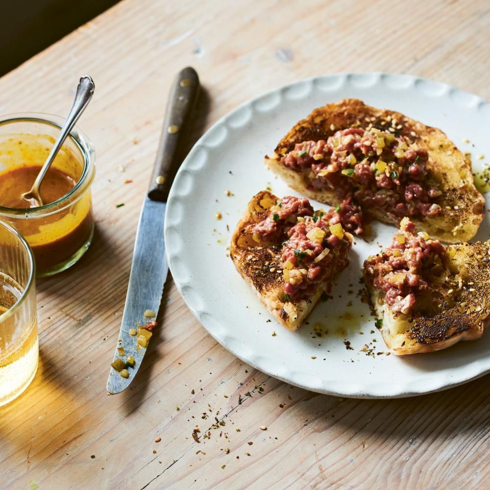 Lamb tartare with pickled cucumbers and amba recipe by…