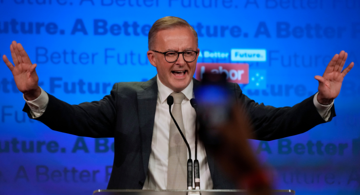 Albo accepted his election victory with a speech full…