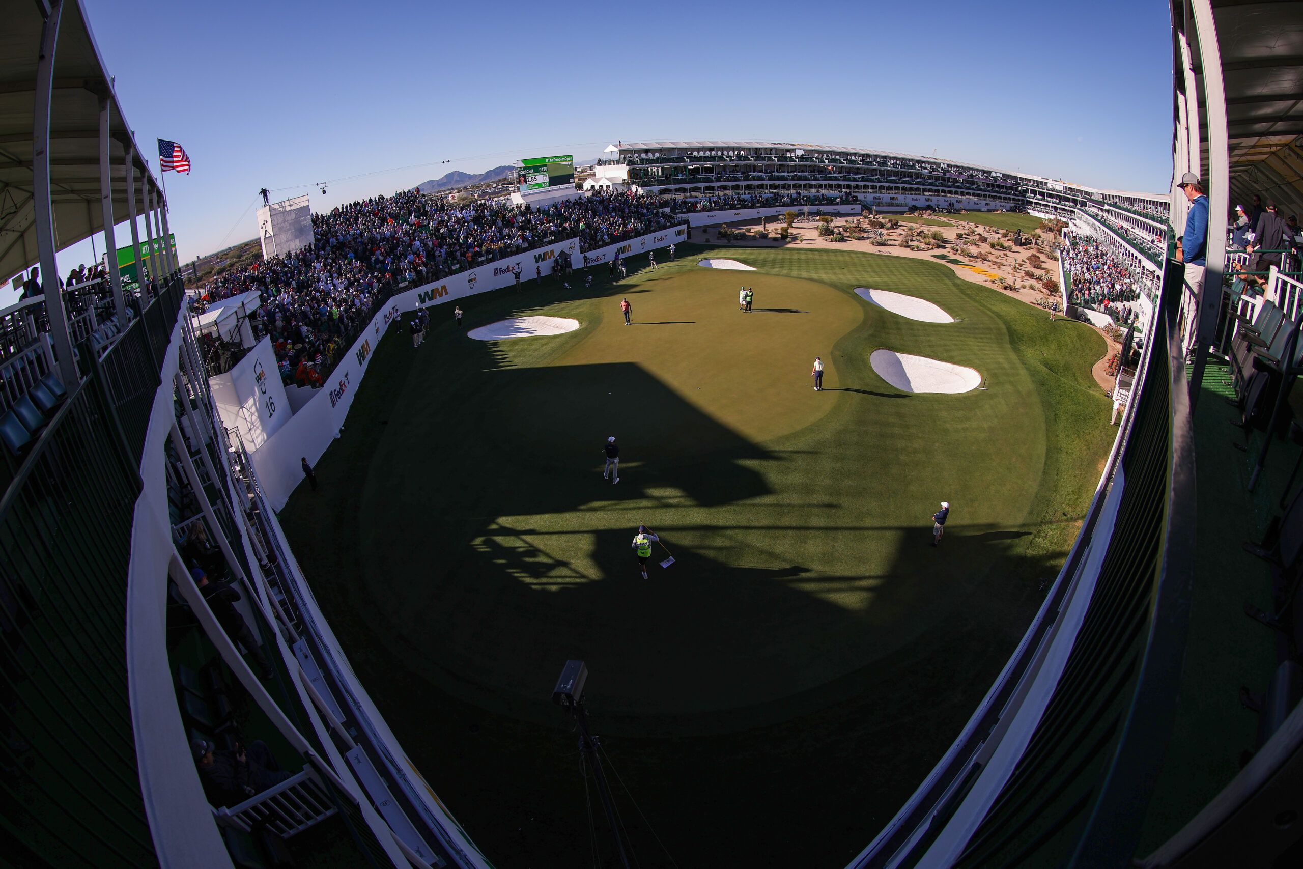 Watch: Drone video shows the 16th hole at TPC…