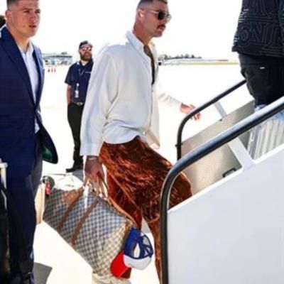 Travis Kelce debuts stunning sequin suit ahead of…