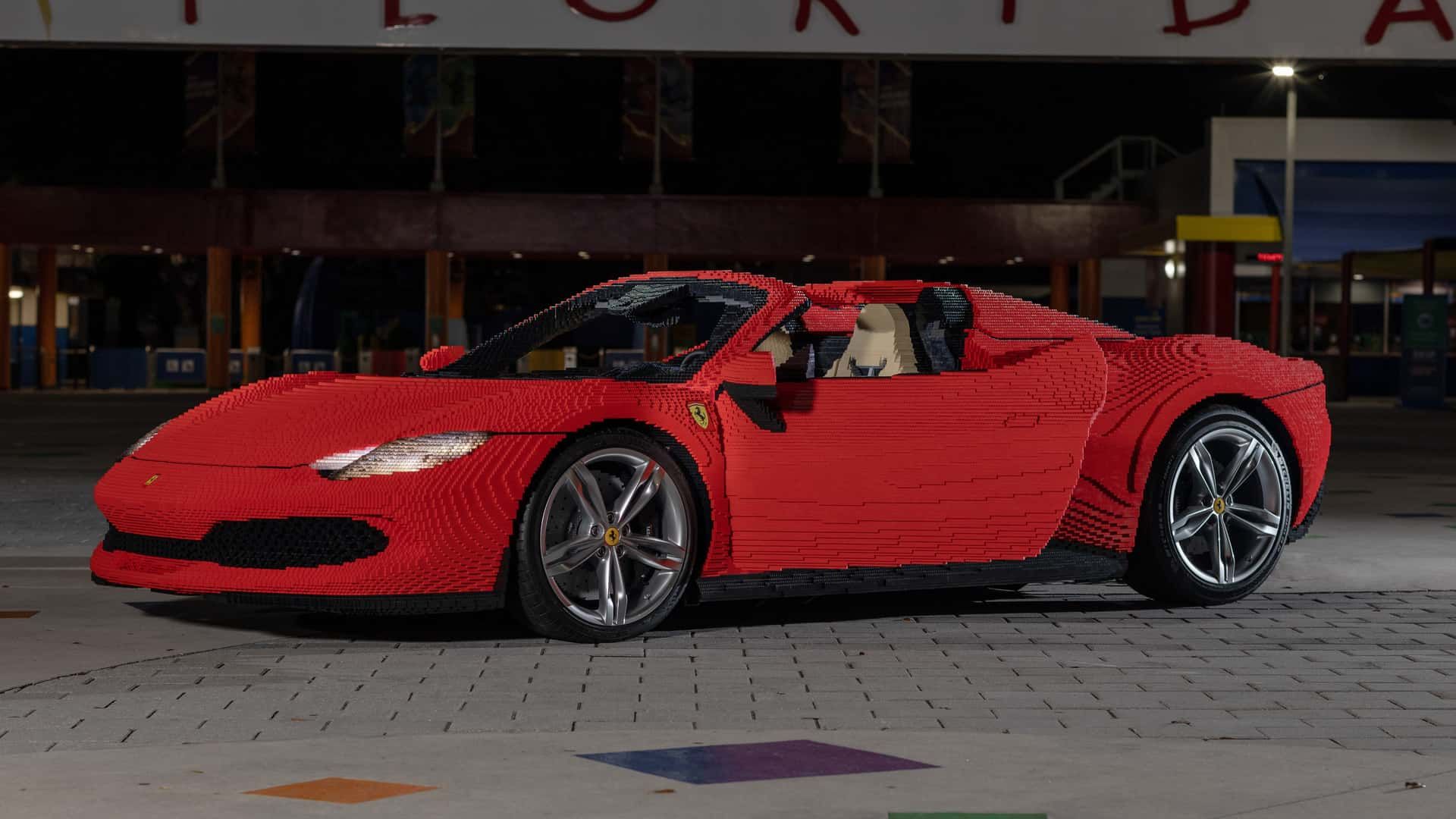 This Life-Size Lego Ferrari 296 GTS Weighs More Than…