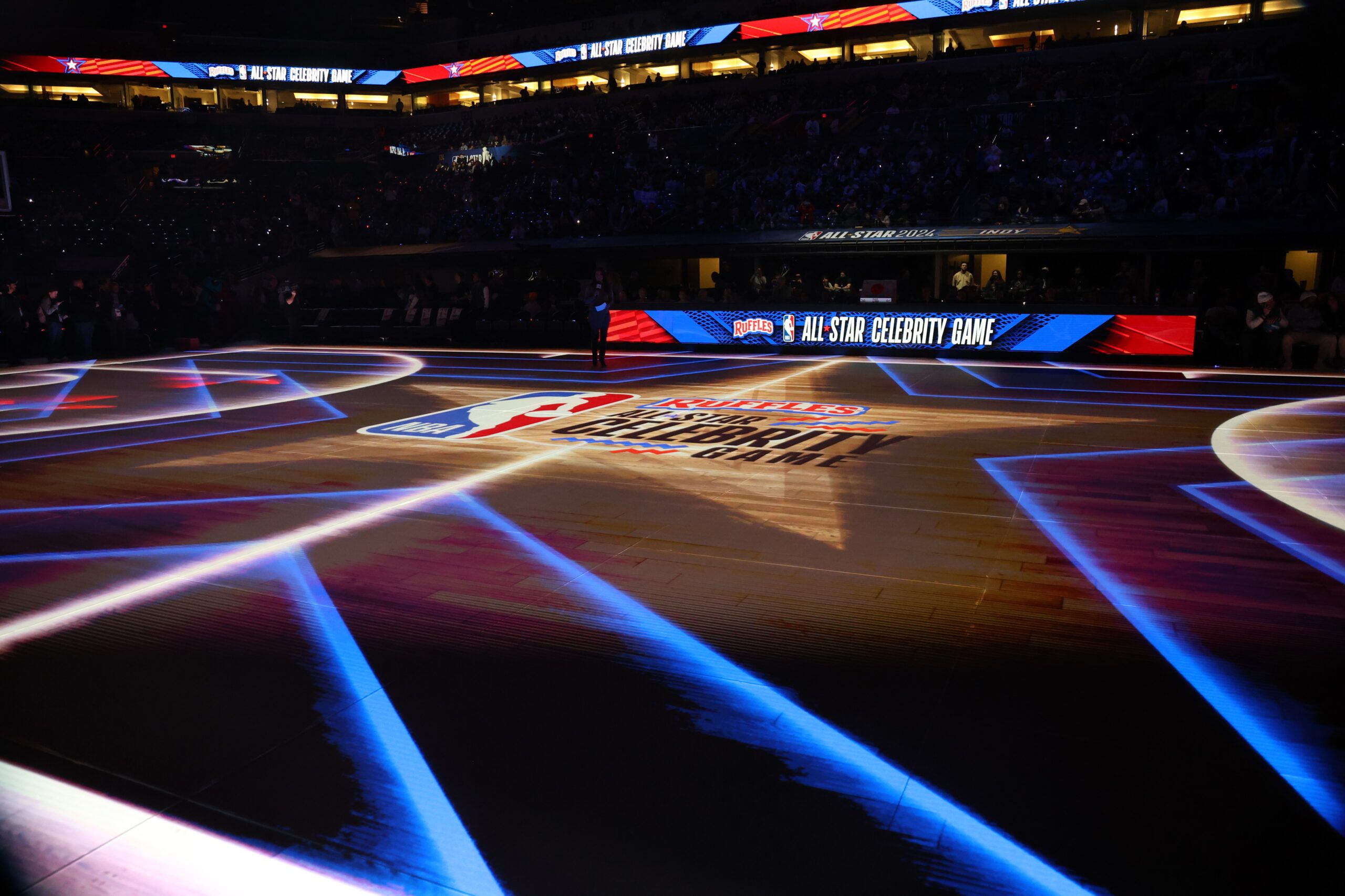 Fans love the cool LED court the NBA is using for…
