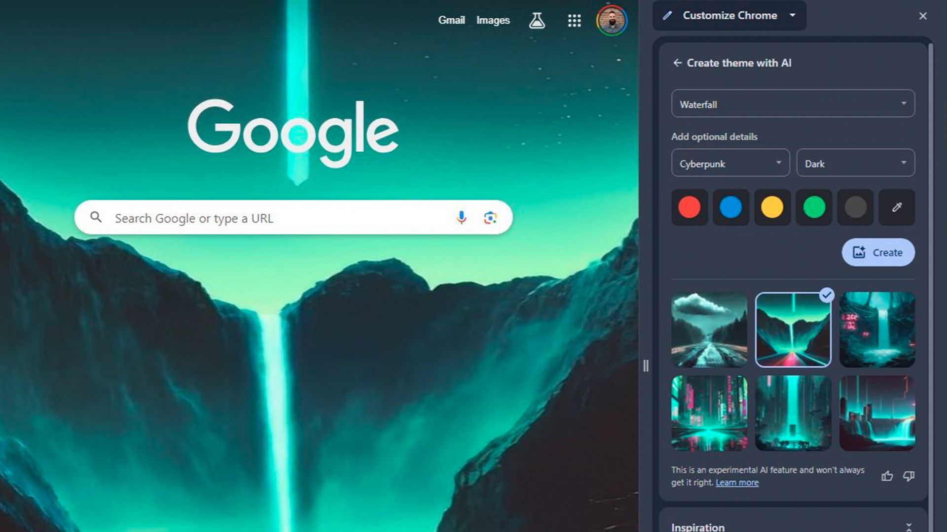 You can now create custom Chrome themes using AI