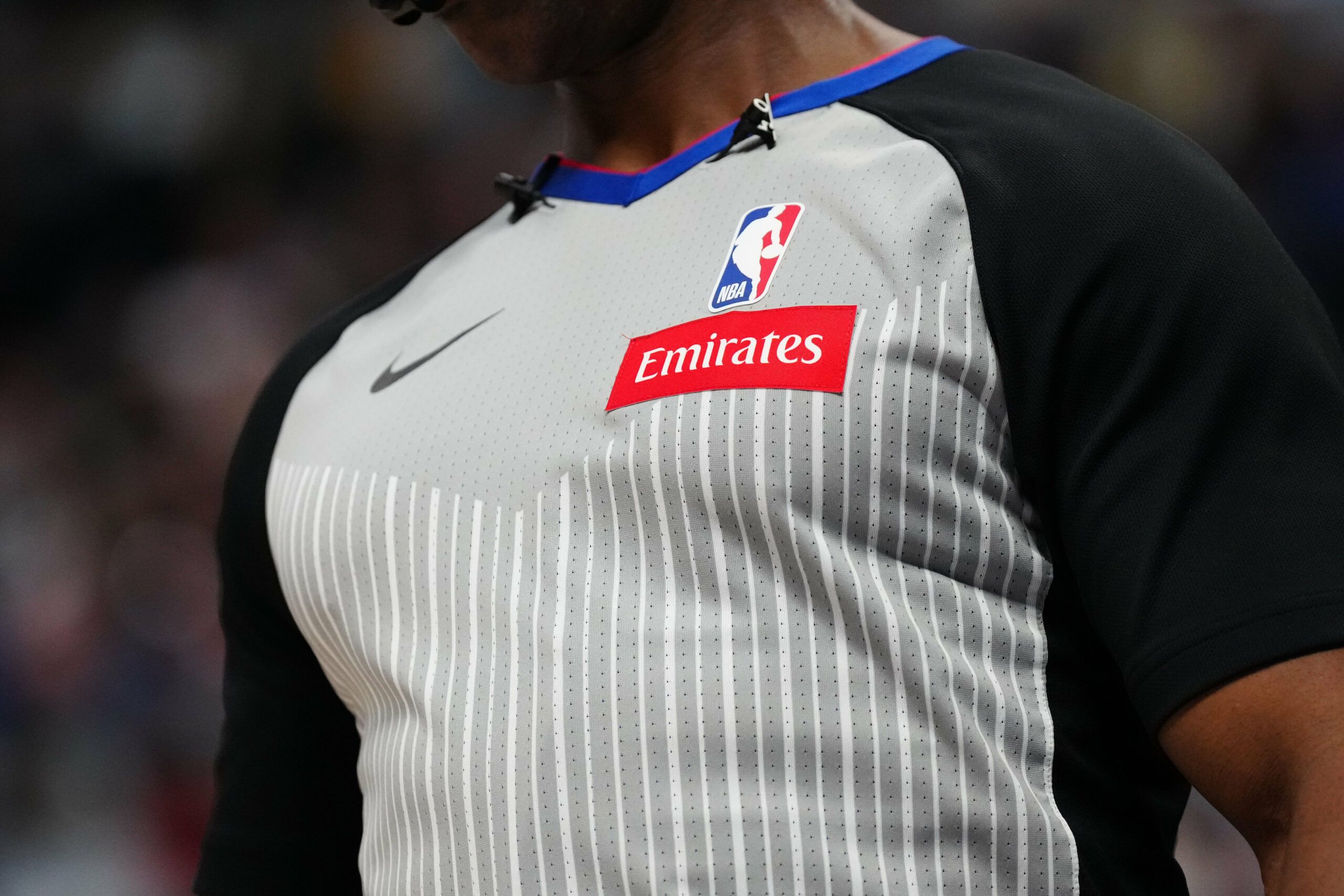 NBA refs suddenly have sponsored Emirates patches on…