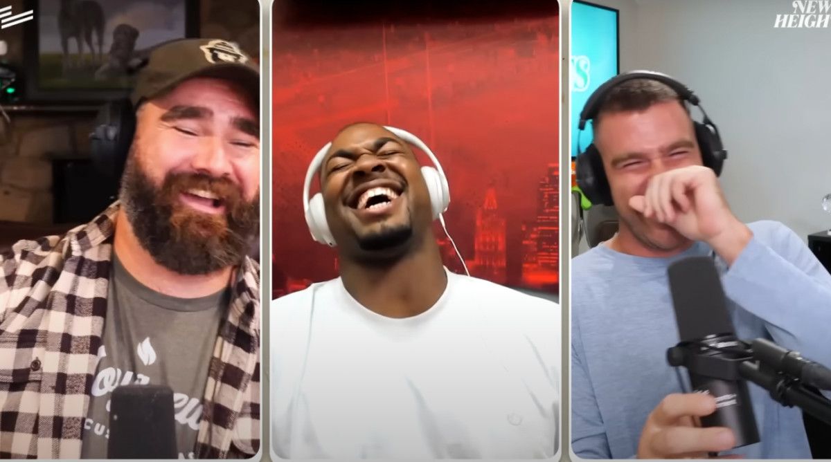Travis Kelce, Jason Kelce Couldn’t Stop Laughing at…
