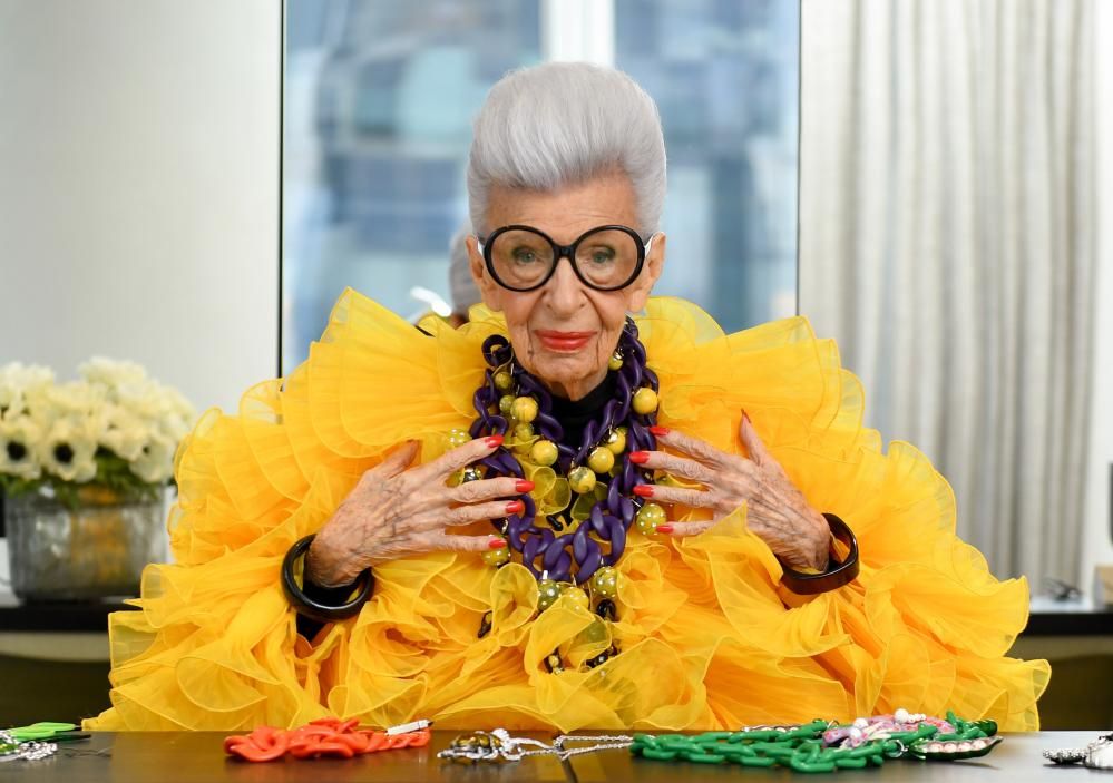 Iris Apfel, renowned New York designer and style icon,…