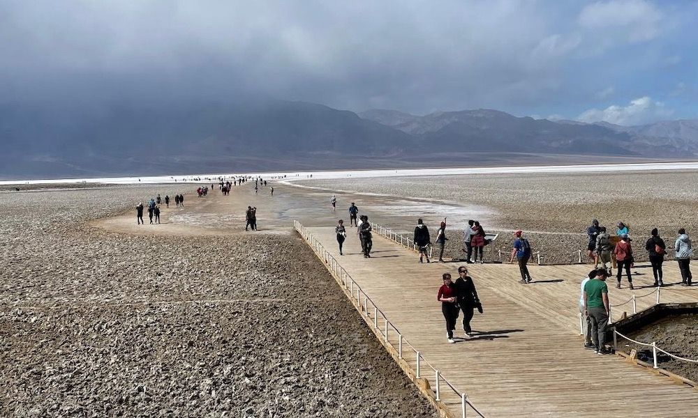 Lake in Death Valley makes temporary move two miles…