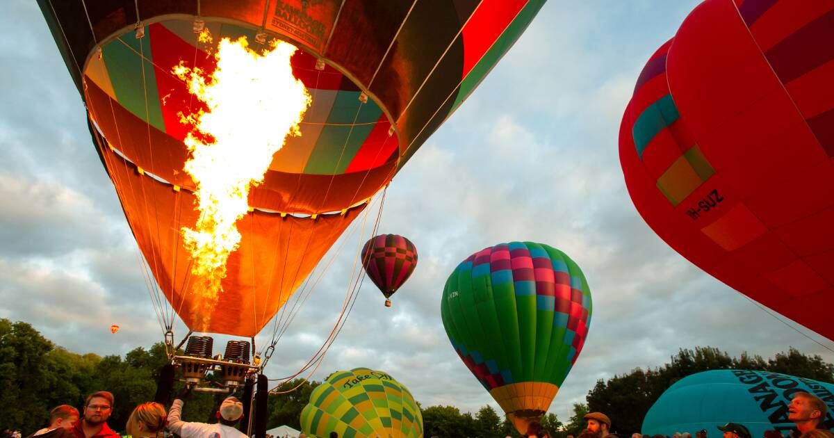 Balloons go up, up but not too far away