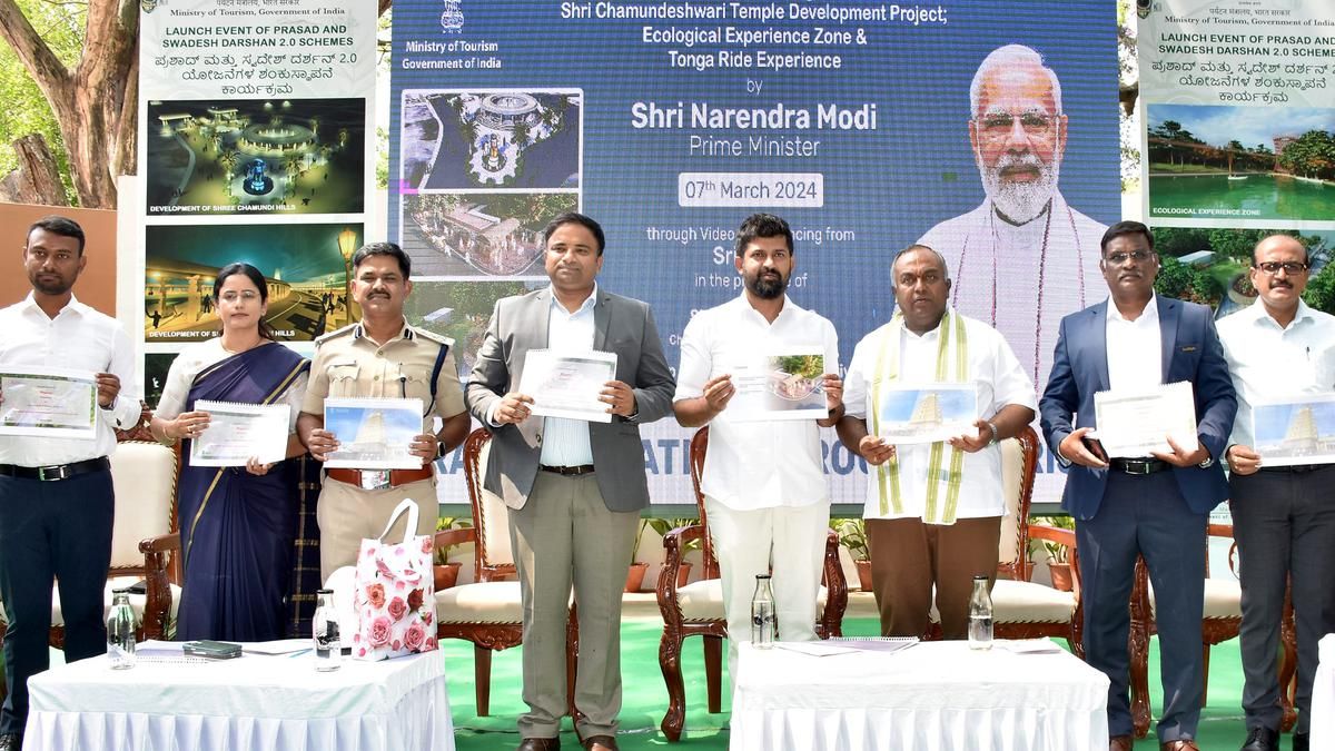Virtual launch of Chamundi Hill development works…