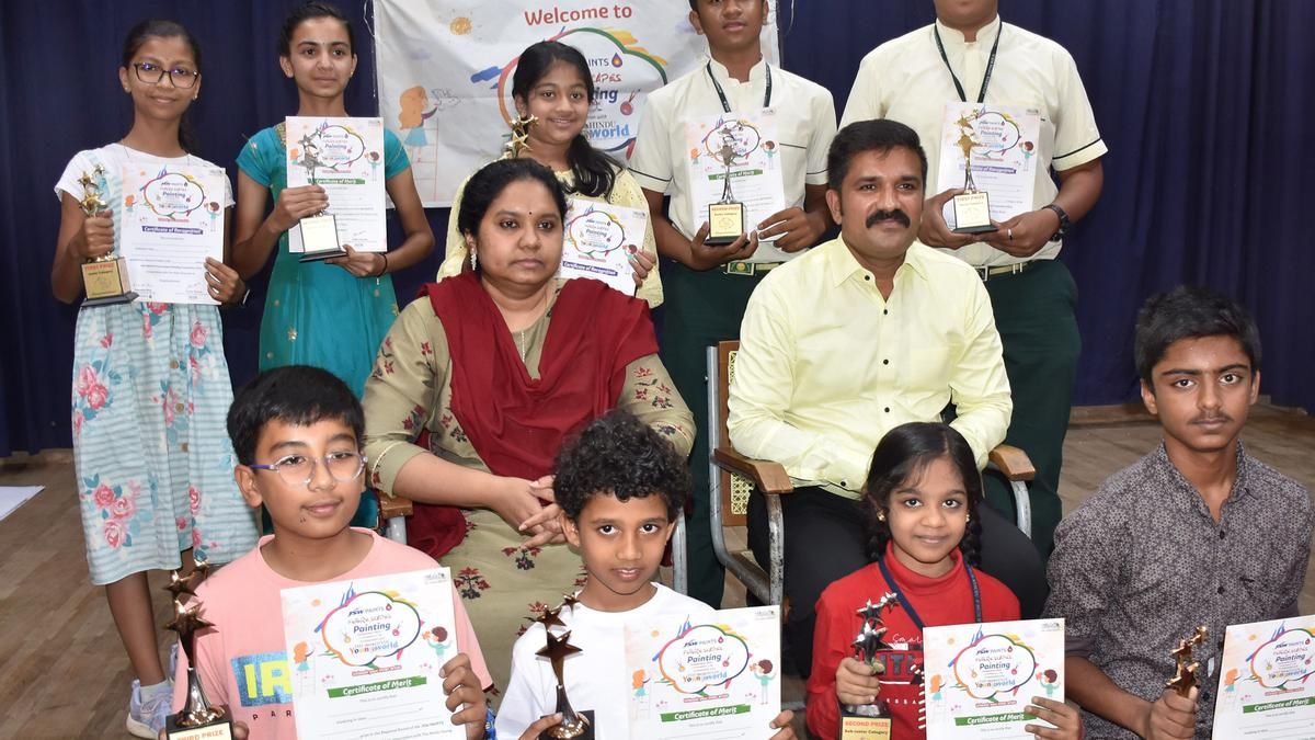 Children showcase talent in painting competition in…