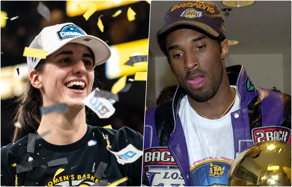 Caitlin Clark recreated an iconic Kobe Bryant photo…