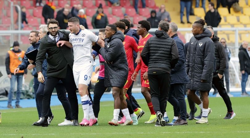 WATCH: Serie A game boils over as coach headbutts…