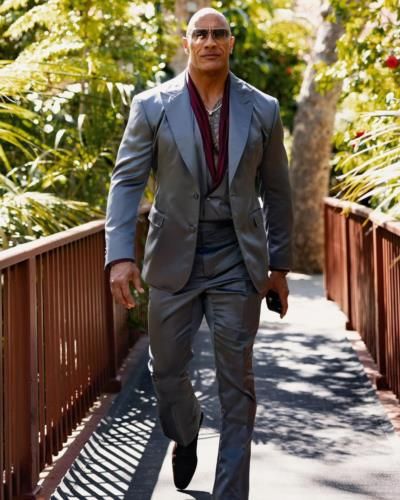 Dwayne Johnson Stuns In Classic Grey Suit At Oscars…