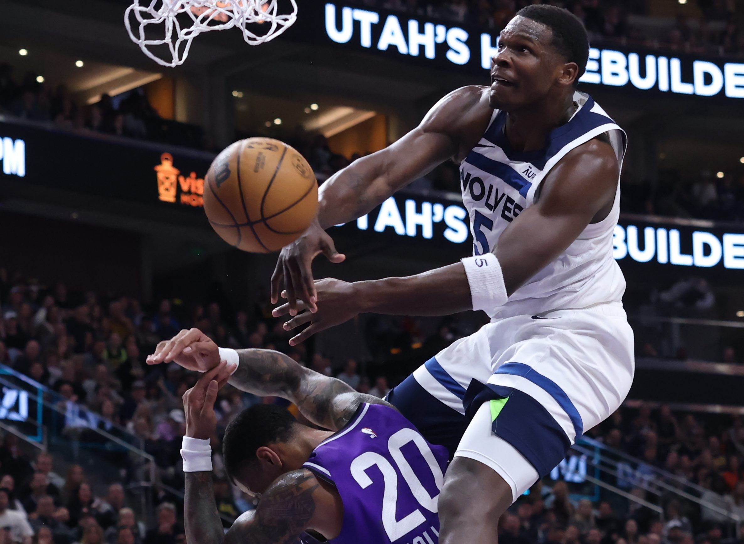 Calling Anthony Edwards’ monster of a dunk on John…