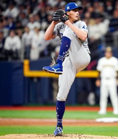 Los Angeles Dodgers Players Showcased In Action On The…