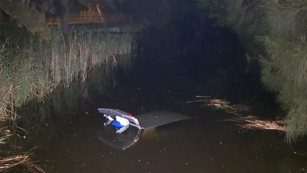 Woman saved from sinking car by quick-thinking officer