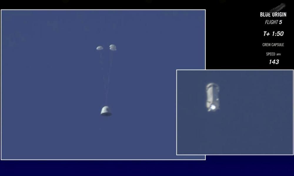 Blue Origin tests crew capsule escape system