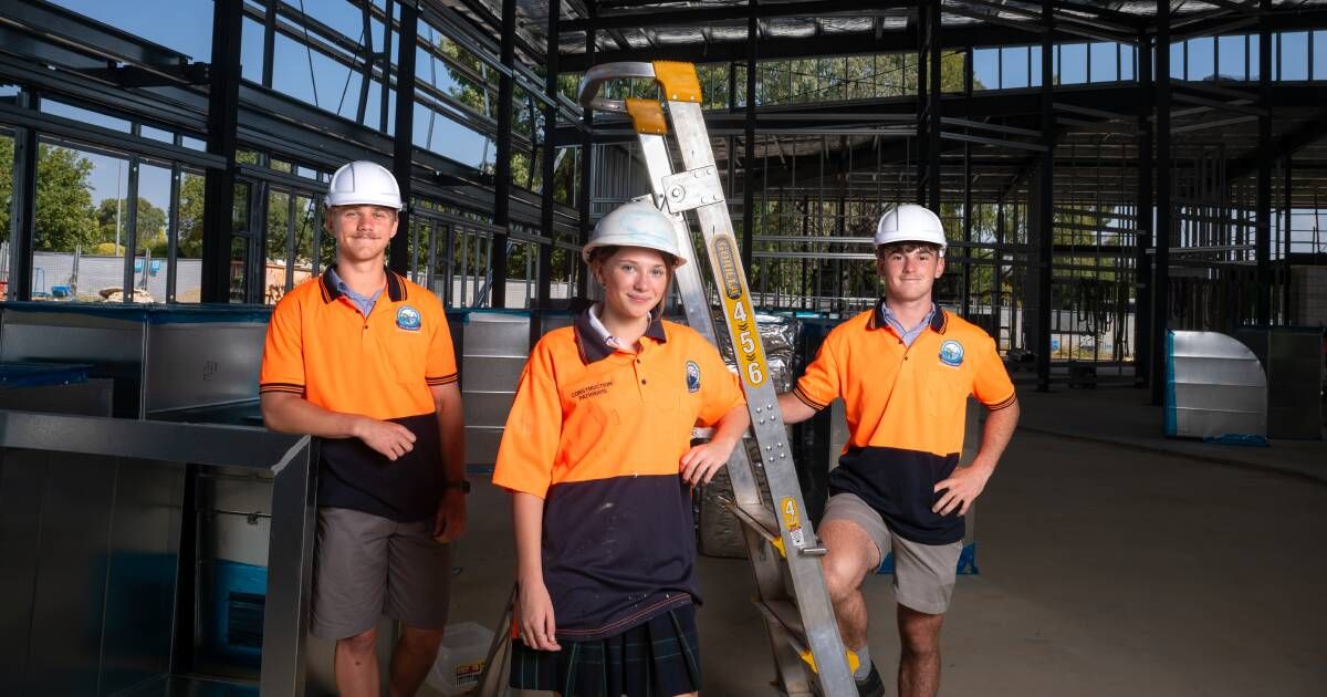 Student builders getting on the tools to fix skills…