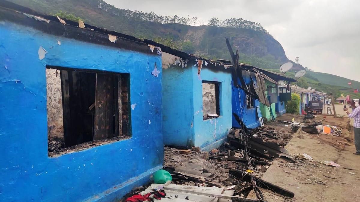 11 cluster homes of estate workers gutted in fire at…