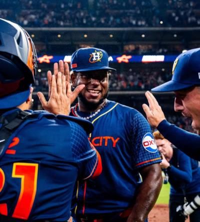 Houston Astros Players Display Team Unity In Blue…
